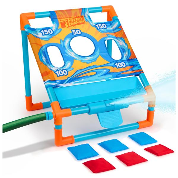 商品名: NERF Super Soaker Toss 'N Splash コーンホールセット ? 子供用ビーンバッグトスゲーム スプラッシュウォーターツイスト付き アウトドアで楽しむ NERF Super Soaker Toss ‘N S...