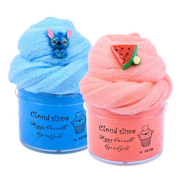 商品名:  2 Pack Cloud Slime Kit, Soft and Non-Sticky Stress Relief Toy for Kids Education, Birthday Gift, Party Favor, Idea...