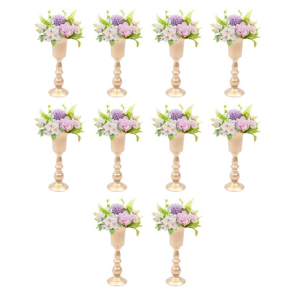 商品名:  10 Pcs Gold Flowers Vases for Centrepieces, 32cm/12.6" Tall Metal Wedding Table Centerpiece Decoration for Recepti...