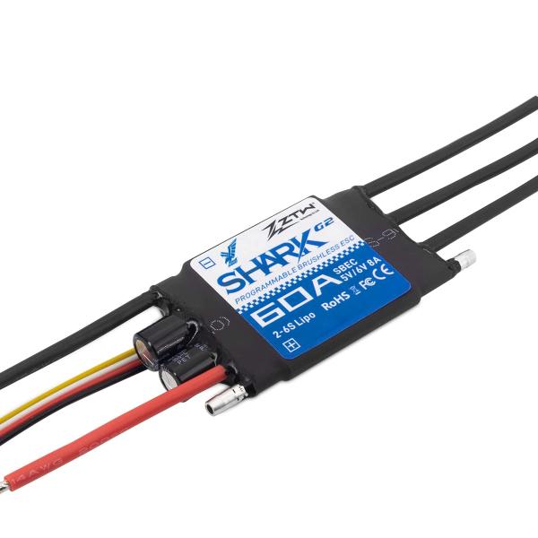 商品名:  ZTW Shark G2 Series 60A Bi-Direction Water Cooling Brushless ESC with SBEC 8A/5V for RC Boat and Other DIY Project...