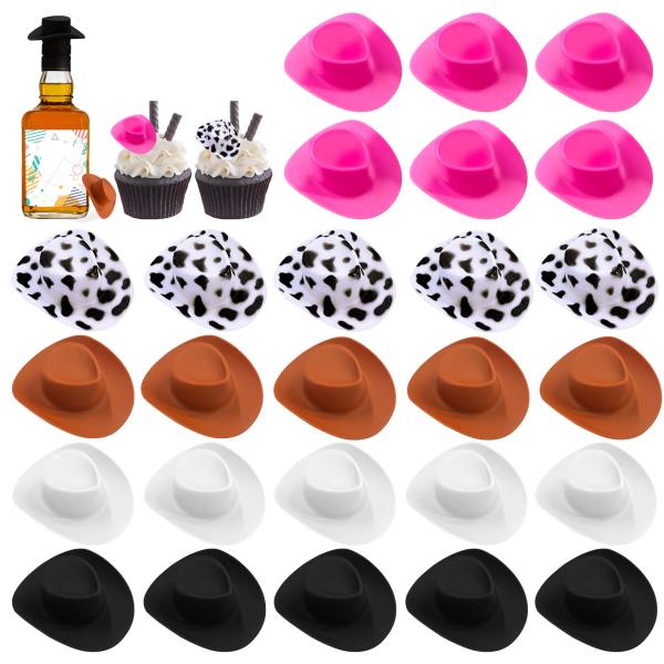 商品名: 30PCS Plastic Mini Western Cowboy Cowgirl Hat Cute Miniature Hat for Party Accessories (Multi) 30PCS Plastic Mini W...