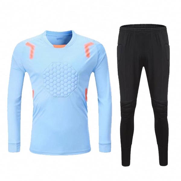 商品名: メンズサッカージャージーセット、ゴールキーパーシャツ+パッド入りズボン、トレーニング用サッカーゴールキーパーユニフォーム Men's Soccer Jersey Set,Goalkeeper Shirt+Padded Trouse...