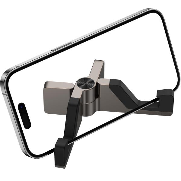 商品名: ポータブル電話スタンド-ブラック Laxarmer Portable Cell Phone Stand,Zinc Alloy iPhone Stand for Desk, Mini Size Foldable Phone Hold...