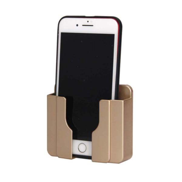 商品名:  TEHAUX 2pcs Remote Control Holder, White and Golden Self Adhesive Cell Phone Holder Wall Mounted Phone Stand Cellp...