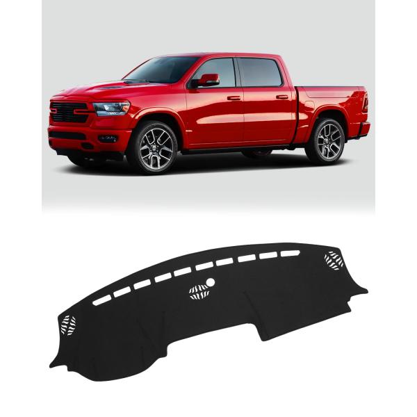 商品名: FIILINES ダッシュカバー 2019-2023 Dodge Ram 1500 ダッシュボードマットカバー サンシェード 滑り止め メッシュプロテクター グレアなし FIILINES Compatible with Dash ...