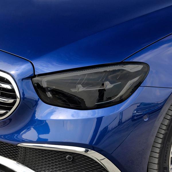 商品名: メルセデスベンツ E クラス W212 W213 2014-On 車のヘッドライト保護フィルム スモークブラックティントラップビニール透明 TPU ステッカーに適合 Fit for Mercedes Benz E Class W2...