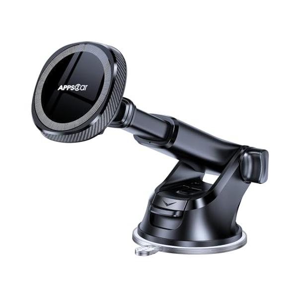 商品名: APPS2Car MagSafe車載マウント用磁気電話ホルダー 車のダッシュボード/フロントガラス/iPhoneカーマウントホルダー iPhone 14 13 12 Pro Plus Max Mini MagSafeマウントに対応...