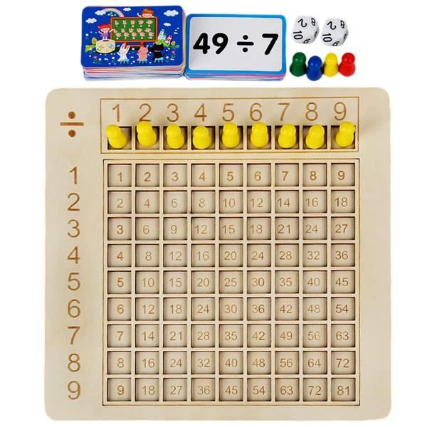 商品名:  HOTBEST Wooden Math Multiplication Board/Division Board, Montessori Hundred Board, Math Table Board Game, Educatio...