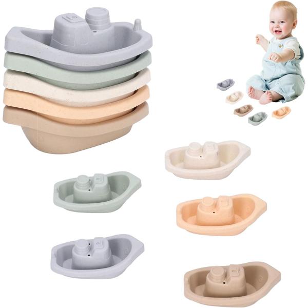 商品名:  Educational Stacking Cups Boat Toy Water Stacking Boat Toy Nesting Cup Baby Bath Toys,Educational Baby Bath Time S...