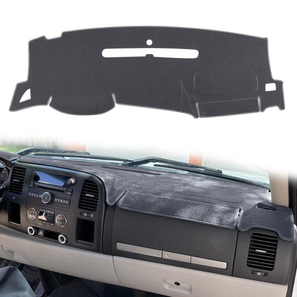 商品名:  HanLanKa Dashboard Cover for GMC Sierra and Chevrolet Silverado- Fits 2007-2013 Models with Two Glove Boxes. Custo...