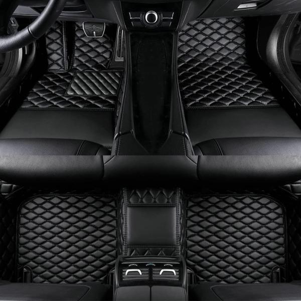 商品名:  QILIA Car Floor Mat Fit 99% Sedans Sports Cars Luxury Custom Car Mats for SUV Women Leather Automotive Floor Mats ...