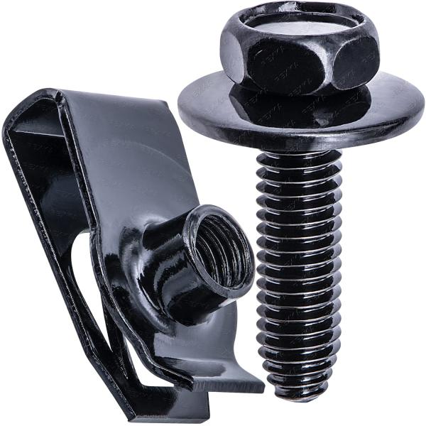 商品名:  Rexka 20 Sets M6-1.0 Extruded U Nuts &amp; Body Bolts Kits for GM Ford Chevy Buick Chrysler Cadillac - Multipurpos...