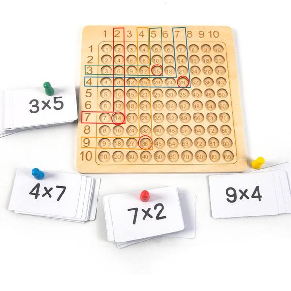 商品名:  Diydeg Multiplication Table, Wooden Math Multiplication Board Multiplication Game with Multiplication Cards Makes ...