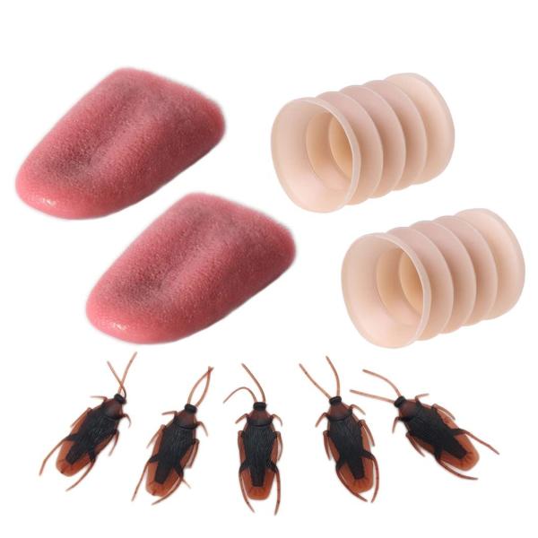 商品名:  Neliky 9 Pcs Magic Trick Kit Horrific Magicians Prop Realistic Fake Tongue, Fake Roaches, Bone Neck Cracker Comedy...