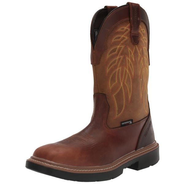 商品名:  Wolverine Men's Rancher DuraShocks CarbonMax Wellington Western Boot, Tobacco/Gold, 10ブランド: Wolverine商品サイズ: 10高さ: ...