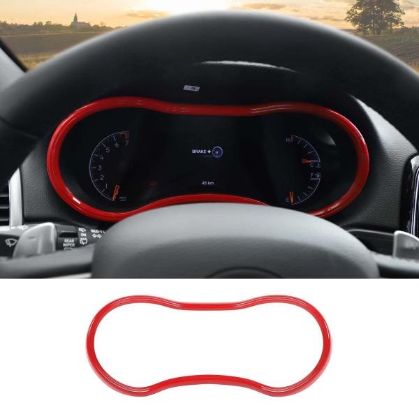 商品名:  Hoolcar Central Control Dashboard Bezel Cover for 2014-2021 Jeep Grand Cherokee, ABS Interior Accessories, Redブランド...
