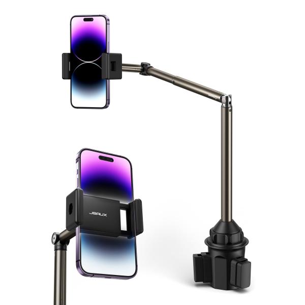 商品名: JSAUX カップホルダー 携帯電話マウント マルチ調整可能で優れた安定性カップ電話ホルダー 車 携帯電話 自動車用クレードル用 iPhone Samsung Galaxy Google Pixel その他のスマートフォンに対応 ...