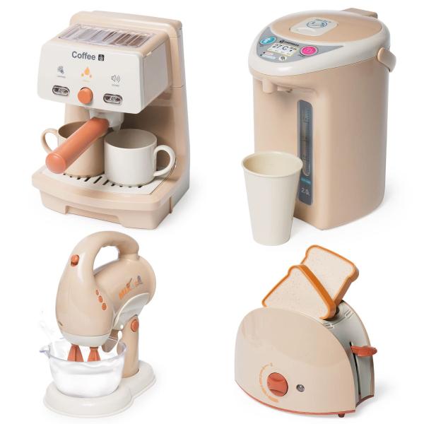 商品名:  Kitchen Appliances Toy for Kids Kitchen Pretend Play Toy Play Kitchen Set with Coffee Maker Blender Espresso Machi...