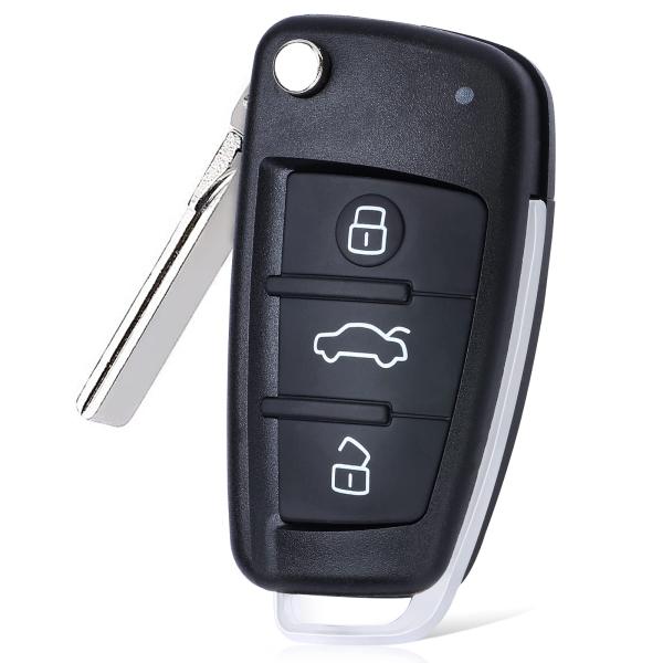 商品名: Aichiyu フリップリモートコントロールキーフォブ IYZ3314 カーキーフォブトランスミッター Audi A6 S6 Q7 2006 2007 2008 2009 2010 3ボタン FSK 315Mhz 8E チップ F...