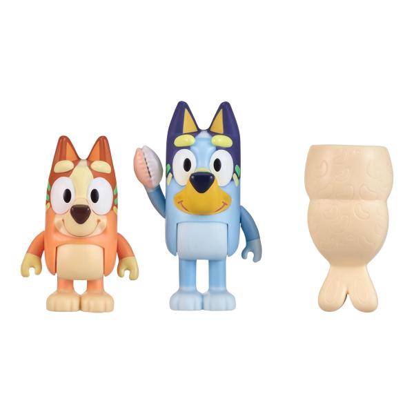 商品名: BLUEY Beach S9 フィギュア 2個入り マーメイド Bluey Figure 2-Packs, Beach Mermaid Tails 2.5 Inch and Bingo Character Figures with...