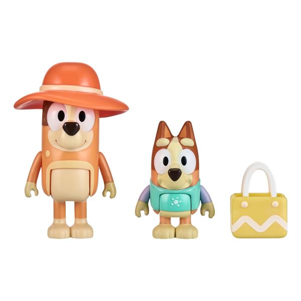 商品名: BLUEY Beach S9 Figure 2PK Beach Bluey Figure 2-Packs, Beach Day Play 2.5 Inch Mum and Bingo Figures with Beach Bag ...