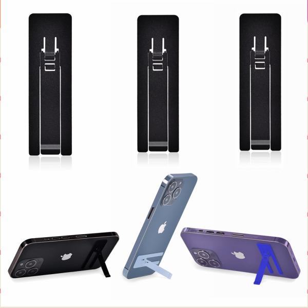 商品名: スリム携帯電話スタンド 縦横 携帯電話キックスタンド 角度調節可能 携帯電話スタンド (ブラック 3パック) Slim Cell Phone Stands Vertical and Horizontal Phone Kicksta...