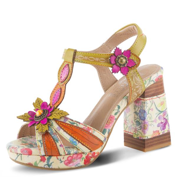 商品名: Spring Step L'Artiste レディース Fabuloso バックストラップ ハイヒール サンダル, イエローマルチ, 24.5 Spring Step L'Artiste Women's Fabuloso Back...