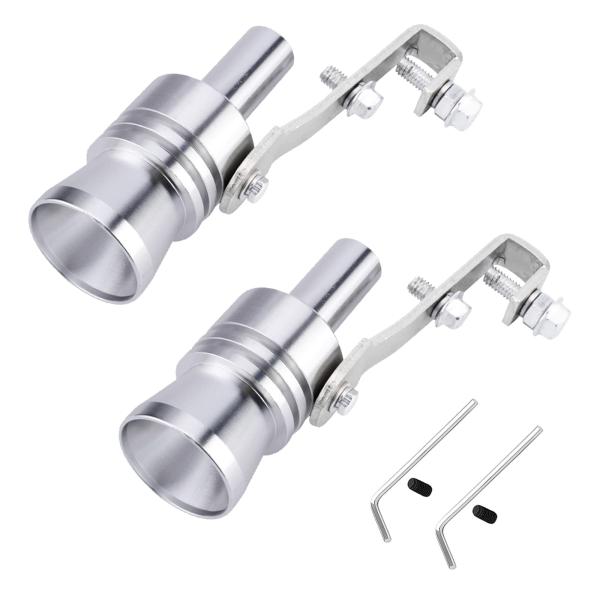 商品名: Miytsya ターボサウンドホイッスルシミュレーター 2個 4.05インチ x 2.32インチ ユニバーサルアルミニウムターボサウンドホイッスル エキゾーストマフラー パイプ ブローオフバルブ マフラー サウンドブースター カー...