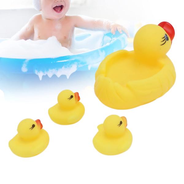 商品名:  A Large and Three Small 4 Water Play Duck Baby Bath Toys Enameled Yellow Duck Net Duck, Floating on The Water Rubb...