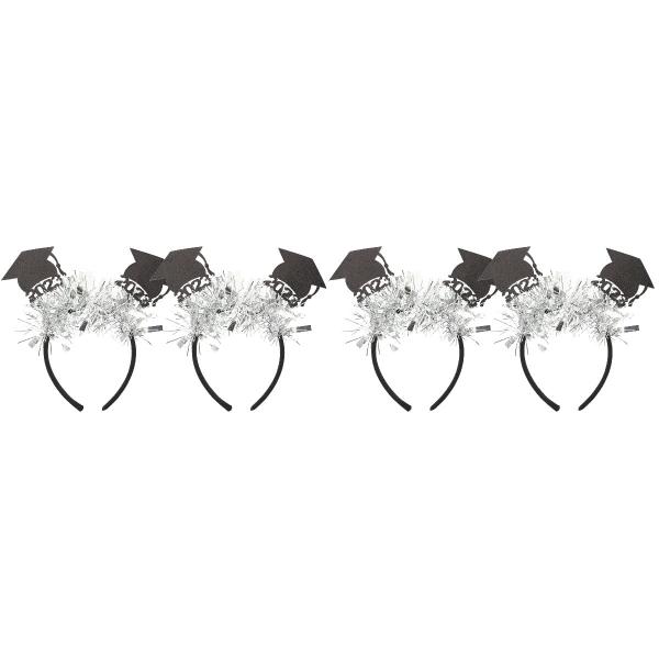 商品名:  LOGOFUN 4 Pcs Mini Graduation Hat Headband Mini Grad Cap Headband Bachelor Cap Tinsel Headpieces for 2024 Graduati...