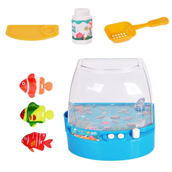 商品名:  Hoghaki Simulation Electric Fish Tank for Children, Interactive Toy Fish, Magnetic Fishing Rod Design, Aquarium To...