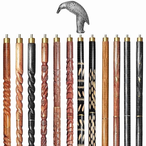 商品名:  A.A.Nauticals Wooden Walking Stick Cane for Men &amp; Women-Raven Head, Vintage Handmade Personalized &amp; Collap...