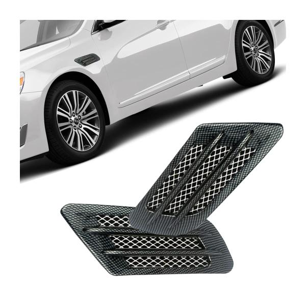 商品名:  Car Side Mesh Vent Air Flow Fender Sticker, 2pcs/Set Auto Air Flow Bumper Side Vent Decal, ABS Exterior Decoration...
