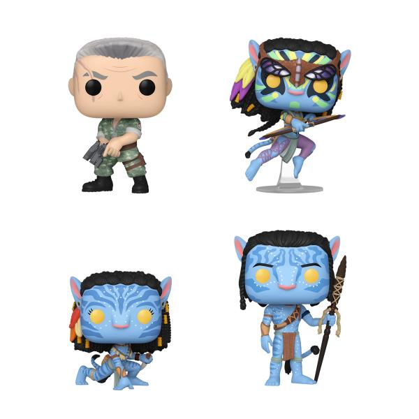 商品名: Funko Pop! アバター 水道 - 4個セット - ジェイク・サリー、ネイティリ、バトルネイティリ、マイルス・クアリッチ Funko Pop! Avatar: The Way of Water - Set of 4 - Ja...
