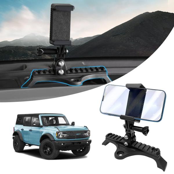 商品名: Sunsdrew 車用携帯電話ホルダー Ford Bronco 2021-2023 ダッシュ携帯電話ホルダー ピカティニーレール 携帯電話マウント iPhone Samsung Moto LG その他のスマートフォン用 Sunsd...