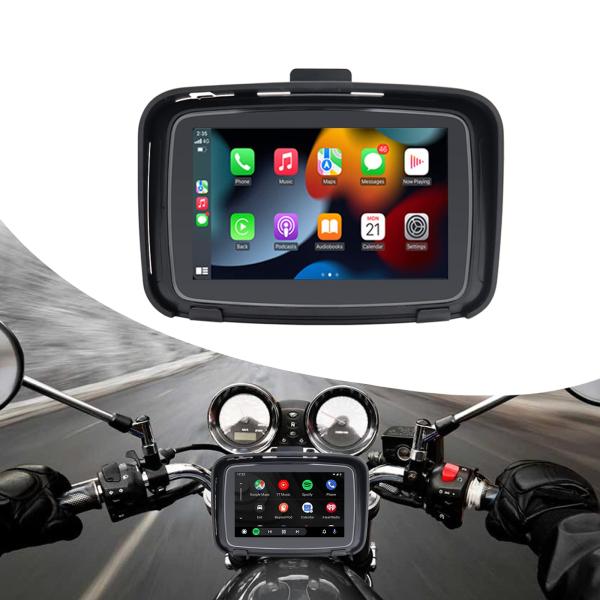 商品名:  ABUWU Motorcycle GPS Navigation System, 5 Inch Touchscreen with Wireless CarPlay/Android Auto Bluetooth IPX7 Water...
