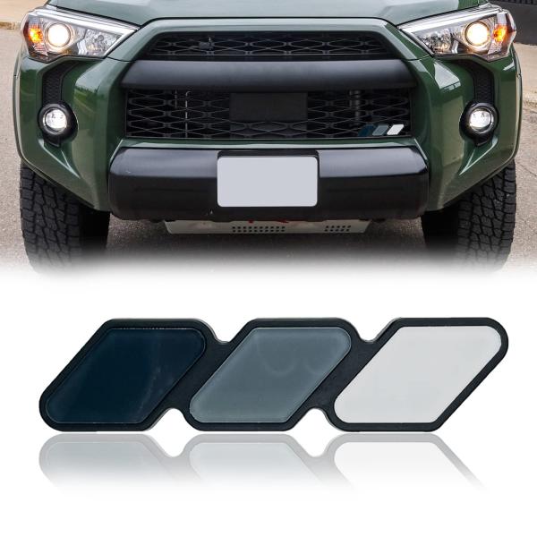 商品名: Msyuusr 3色グリルバッジエンブレムインサート装飾カーアクセサリー トヨタタコマタンドラ4ランナーハイランダーセコイアRav4対応 (ブラック&amp;グレー&amp;ホワイト) 1パック Msyuusr 1 Pack Tr...