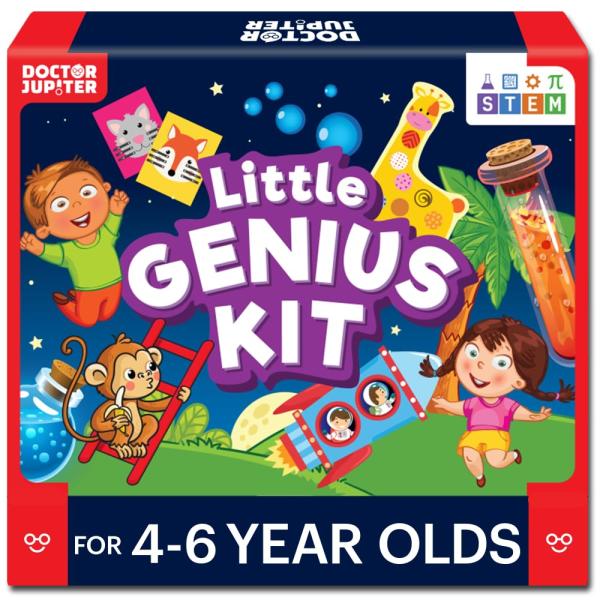 商品名: Doctor Jupiter Little Genius Kit 男の子&amp;女の子用 4~6歳児向け クリスマス&amp;誕生日プレゼント 4歳/5歳/6歳のお子様向け 科学実験 STEM学習&amp;教育ゲーム 動物百科事...