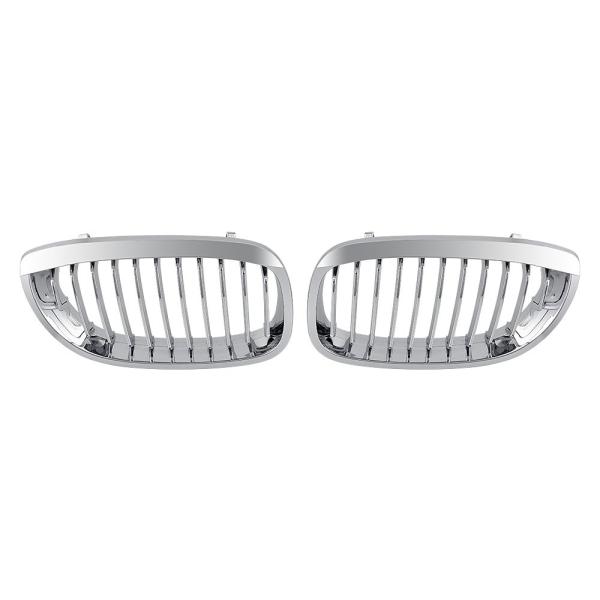 商品名:  AMOPACORP 2pcs Left Right Side Chrome Front Hood Kidney Grille Grill Compatible with 2003-2006 E46 3 series Coupe ...