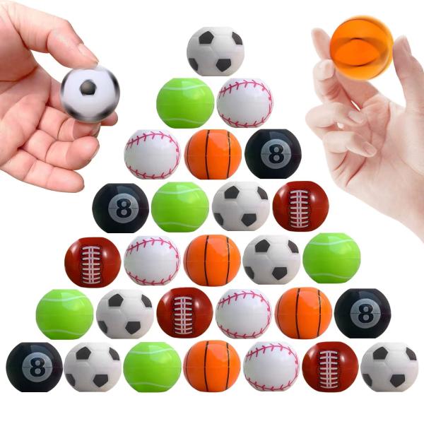 商品名: 32個 ミニデ圧縮トップ 子供用フットボールトイ 32 PCS Mini Fidget Spinners Sports Balls Toys for Kids, Goodie Bag Stuffers Treasure Box T...