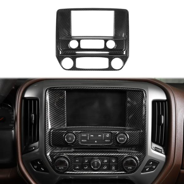 商品名:  HTHE Carbon Fiber Center Console Instrument Dashboard Dash Navigation Panel Cover Trim Compatible with Chevy Silve...