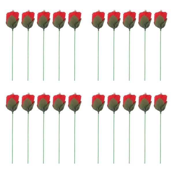 商品名:  RWUDV 20 Pcs Folding Appearing Rose Flower Magic Tricks Toys Accessories Props Magician Flower Stage Illusion for ...