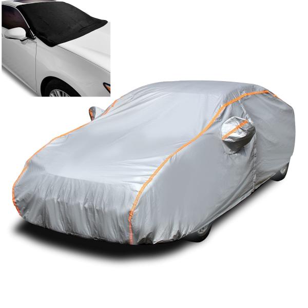 商品名: ANITANT 9層小型車カバー 自動車用 全天候型 防水 (ギフト用フロントガラスカバー) Carpa para Carro フルエクステリアカバー Tesla モデル3 Honda Civic Mercedes c300 BM...