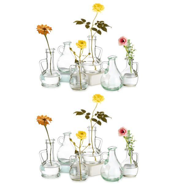 商品名:  Small Glass Jug Vases for Flowers - Hewory Glass Bud Vase in Bulk, Decorative Vintage Pitcher Vase for Centerpiece...