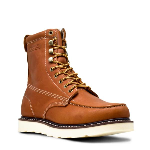 商品名:  King Rocks 821M6 8" Moc Toe Wedge Leather Comfortable Work Boots Construction Ironworkers (10.5 D(M) US, Brun-6)ブラ...