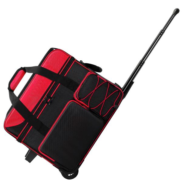 商品名: JMIANeodark 2ボールボウリングバッグ キャスター付き 大容量 ダブルボウリングボールバッグ 独立したシューズコンパートメント付き マルチポケット ボウリングバッグ ボールローラー 42インチまで伸縮可能なハンドル付き ...