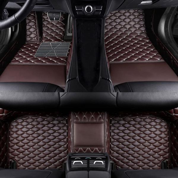 商品名:  Custom Car Floor Mats Customizable 95% Car Model PU Leather All Weather Waterproof Non-Slip Diamond Full Covered P...