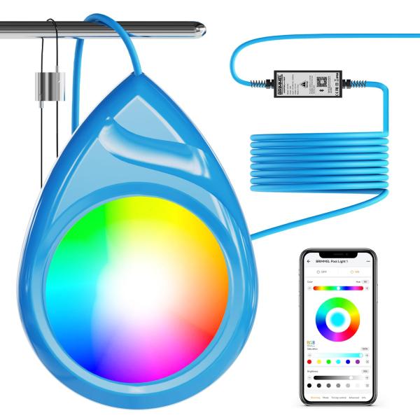 商品名:  LED Pool Lights for Above Ground Underwater Pool Light with App Control, RGB Color Changing Music Sync Swimming Po...