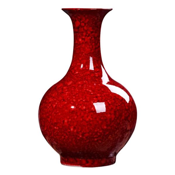 商品名:  ADECQ Chinese Ceramic Vase, Handmade Chinese Oriental Traditional Red Porcelain Flower Bottle Vase Home Decor, Vin...