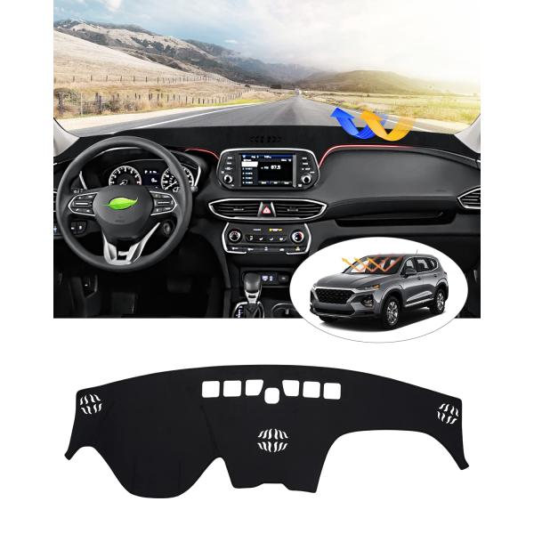 商品名:  Cartist Dashboard Cover Custom Fit for Hyundai Santa Fe 2019 2020 2021 2022 2023 Accessories Dash Cover Mat Pad Bl...